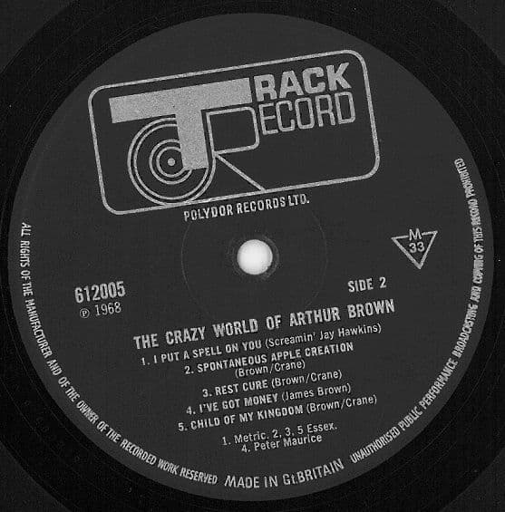 The Crazy World Of Arthur Brown The Crazy World Of Arthur Brown Vinyl ...